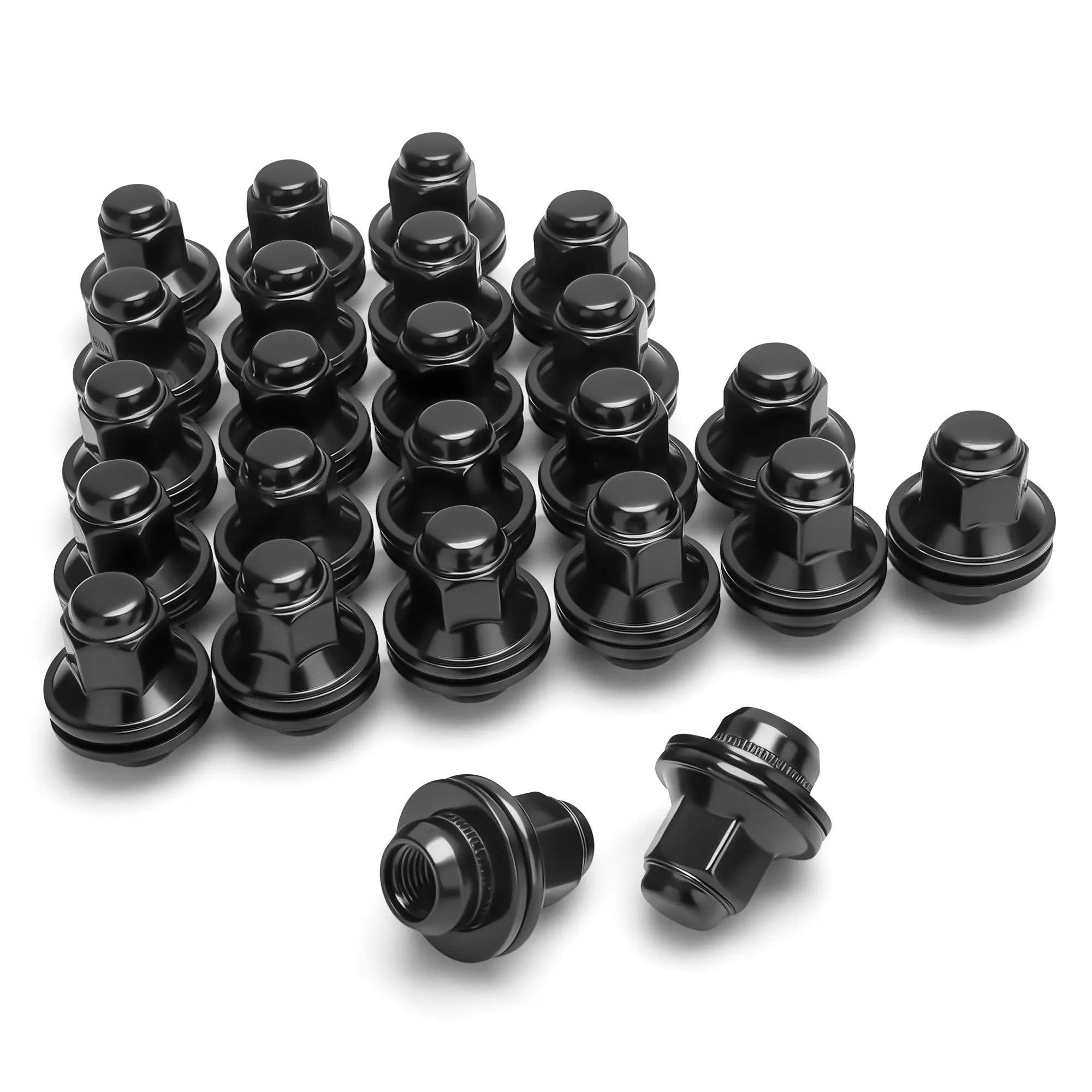 24PCS M14x1.5 Black Wheel Lug Nuts for OEM 90942-A1007/01121 Dynofit ...